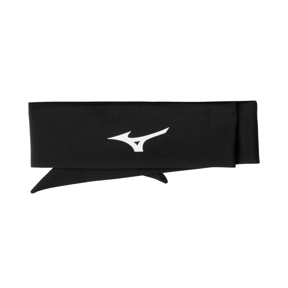 Mizuno Knotted Headband, Black, One Size Fits Most