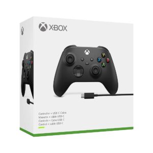 Microsoft Xbox Core Wireless Controller with USB-C Cable - Carbon Black (Renewed)