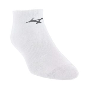 mizuno men's vital low sock 3-pack, white, small