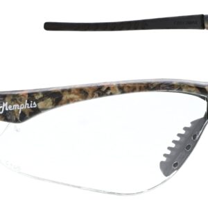 MCR Safety Memphis Series MOMP110AF Safety Glasses, Eye Protection, Mossy Oak Frame, Clear UV-AF Anti-Fog Lens