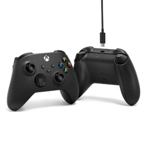 Microsoft Xbox Core Wireless Controller with USB-C Cable - Carbon Black (Renewed)