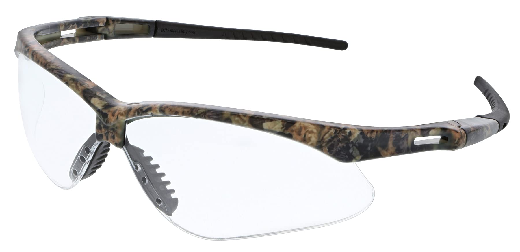 MCR Safety Memphis Series MOMP110AF Safety Glasses, Eye Protection, Mossy Oak Frame, Clear UV-AF Anti-Fog Lens