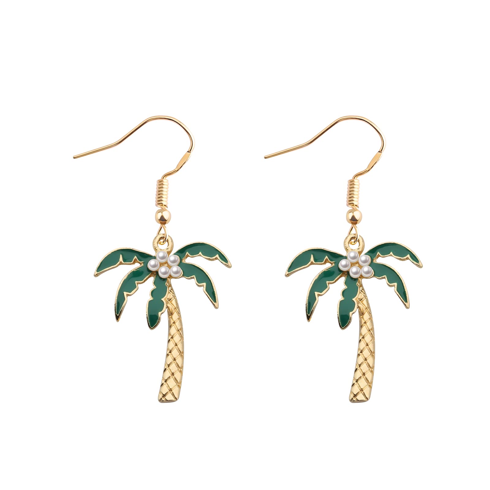 MYOSPARK Coconut Palm Tree Dangle Earring Summer Holiday Hawaii Gift Beach Theme Jewelry Earrings for Women (Coconut Earring)