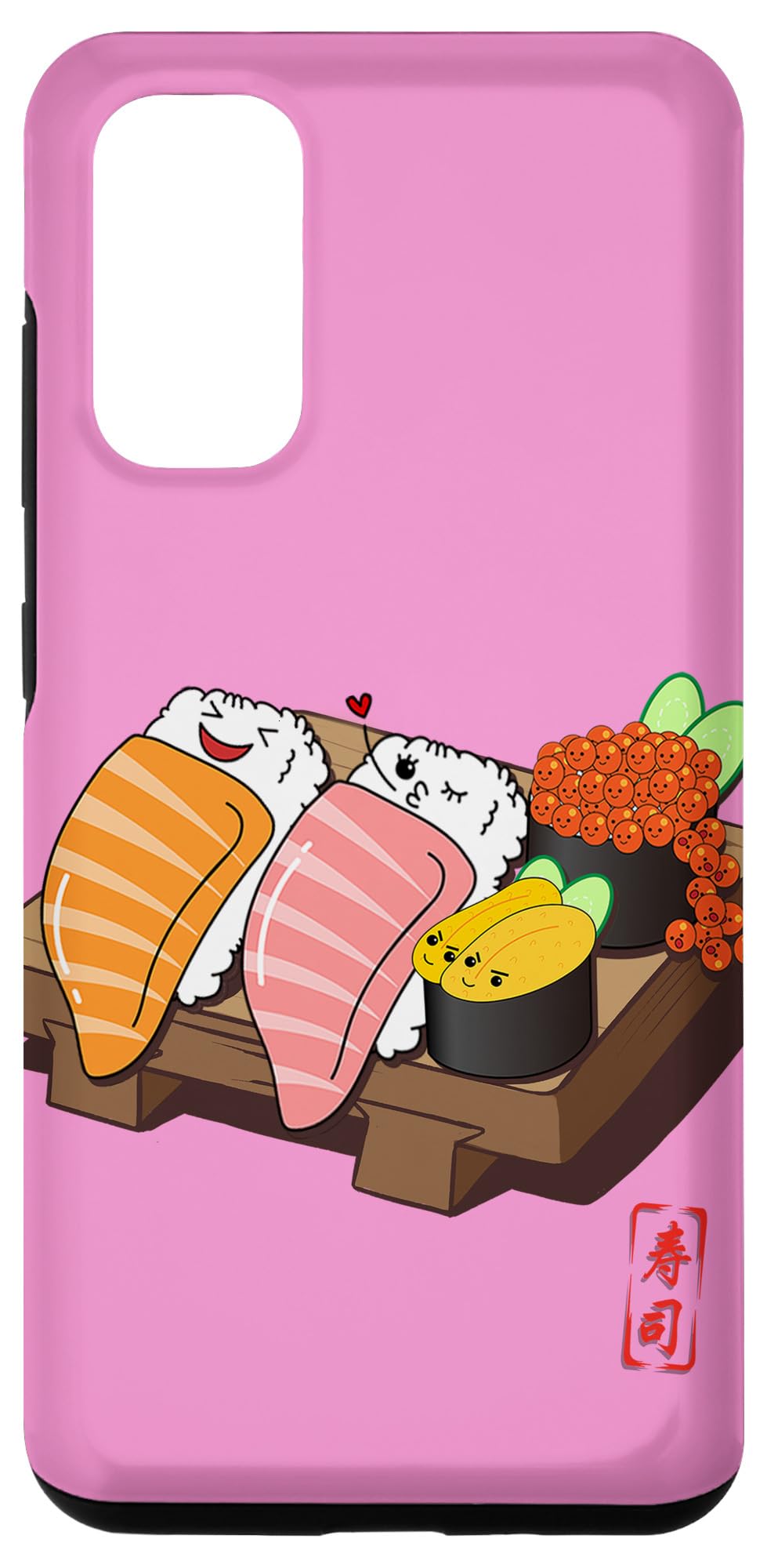 Galaxy S20 Happy Nigiri Sushi, Ikura and Uni on Wooden Plate Case