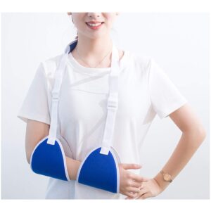 zjchao arm suuport sling, shoulder abduction sling immobilizer arm pillow for injury support rotator cuff sublexion, surgery, dislocated, broken arm(blue)