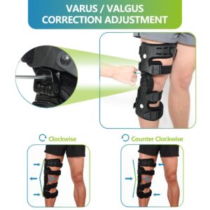 Komzer OA Unloader Knee Brace, Osteoarthritis of the bone on bone Knee Support, Rheumatoid Arthritis, Knee Joint Pain and Degeneration (Black, Right)