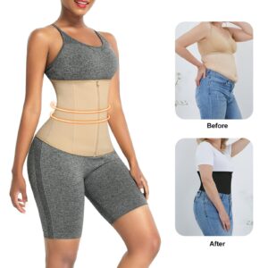 FeelinGirl Fajas Reductoras Y Moldeadoras Fajas Para Mujer Womens Waist Trainer Wrap Belt Tummy Control Shapewear Corset Beige