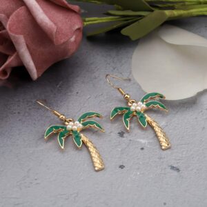 MYOSPARK Coconut Palm Tree Dangle Earring Summer Holiday Hawaii Gift Beach Theme Jewelry Earrings for Women (Coconut Earring)