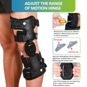 Komzer OA Unloader Knee Brace, Osteoarthritis of the bone on bone Knee Support, Rheumatoid Arthritis, Knee Joint Pain and Degeneration (Black, Right)