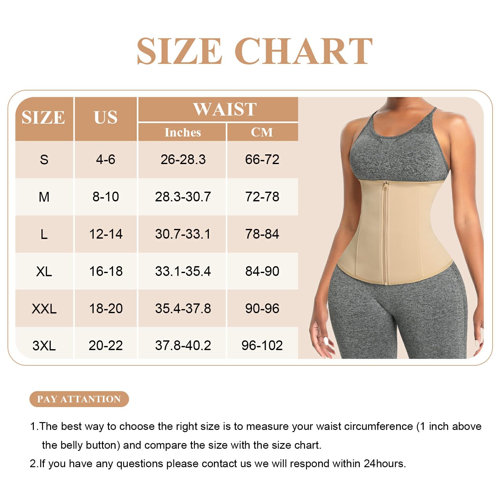 FeelinGirl Fajas Reductoras Y Moldeadoras Fajas Para Mujer Womens Waist Trainer Wrap Belt Tummy Control Shapewear Corset Beige