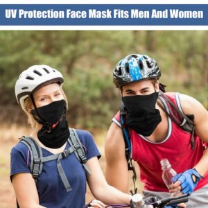 9 Pieces Sun UV Protection Face Mask Cooling Neck Gaiter Balaclava Bandana Scarf (9 Pack(Black))