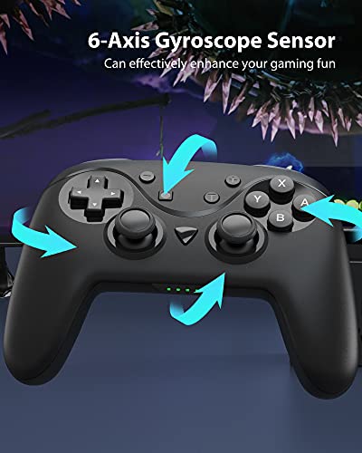 YCCTEAM Switch Controller Compatible With Switch/Switch Lite/Switch Oled, Switch Pro Controller with NFC, Turbo, Dual Vibration Function and Wake Up