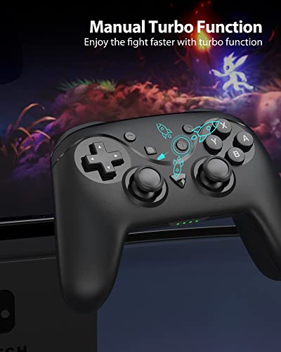 YCCTEAM Switch Controller Compatible With Switch/Switch Lite/Switch Oled, Switch Pro Controller with NFC, Turbo, Dual Vibration Function and Wake Up