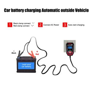 KATBO 2Amp Battery Charger, Battery Maintainer, car Battery Charger, trickle Charger for Car Battery, 6V 12V, Motorcycles, Lawn Tractors, Marine AGM, Gel, SLA,Wet