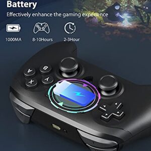 YCCTEAM Switch Controller Compatible With Switch/Switch Lite/Switch Oled, Switch Pro Controller with NFC, Turbo, Dual Vibration Function and Wake Up