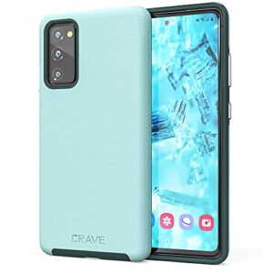 crave dual guard for samsung galaxy s20 fe case, shockproof protection dual layer case for samsung galaxy s20 fe, s20 fe 5g - aqua