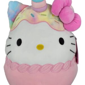 Squishmallows Official Kellytoy Sanrio Squad Squishy Stuffed Plush Polyester Toy Animal (Hello Kitty (Cupcake), 8 Inches)