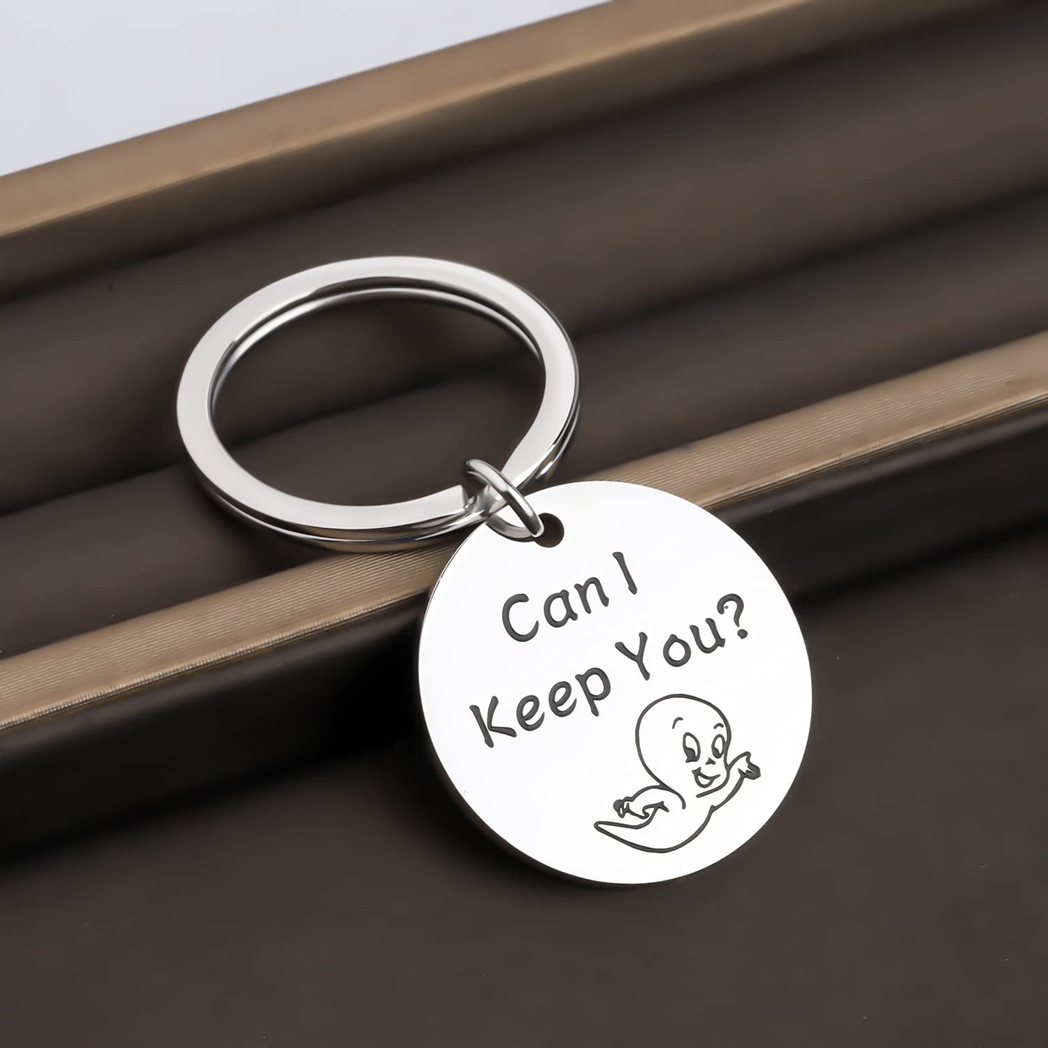 FAADBUK Cartoon Inspired Gift Ghost Keychain Can I Keep You Halloween Horror Gift (Can I Keep You)