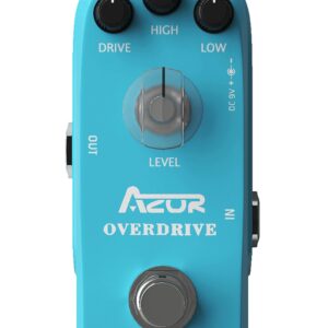 AZOR Overdrive Guitar Effect Pedal Classical Pedal with Power Adapter