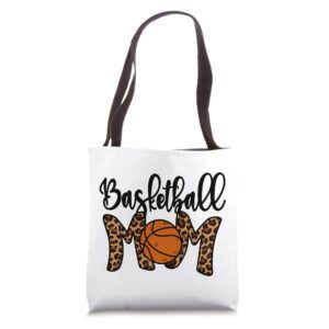 basketball mom leopard basketball mama, mothers day mom tote bag