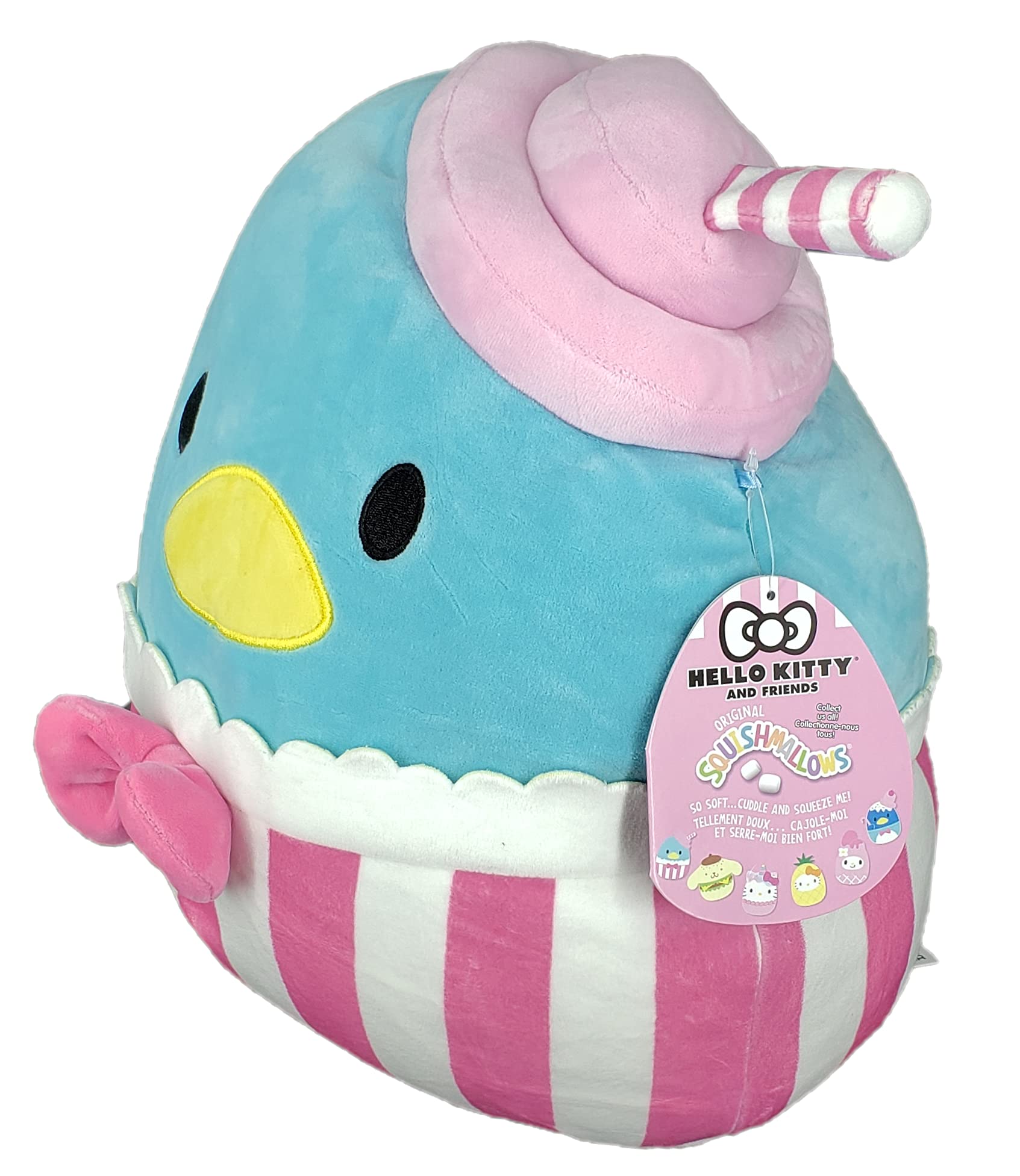 Squishmallows Official Kellytoy 12 Inch Sanrio Squad Hello Kitty & Friends Collectible Pillow Animals (Milkshake Penguin)