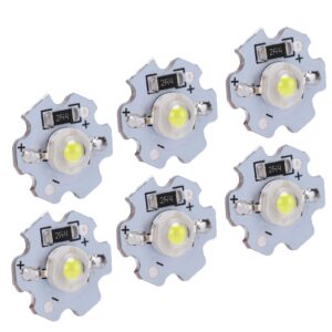 Hyuduo 25pcs LED Lamp Beads, 200LM 3W 5V High Power Led Chip, LED Lamp SMD Chip Light Bulb for DIY Lighting Fixtures(Pure White 60006500K)