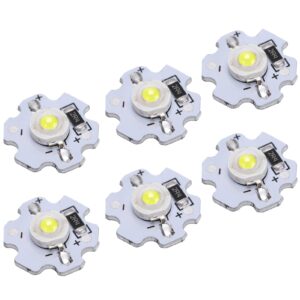 hyuduo 25pcs led lamp beads, 200lm 3w 5v high power led chip, led lamp smd chip light bulb for diy lighting fixtures(pure white 60006500k)