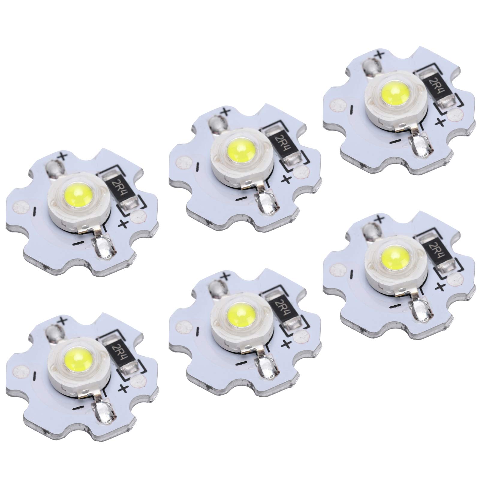 Hyuduo 25pcs LED Lamp Beads, 200LM 3W 5V High Power Led Chip, LED Lamp SMD Chip Light Bulb for DIY Lighting Fixtures(Pure White 60006500K)