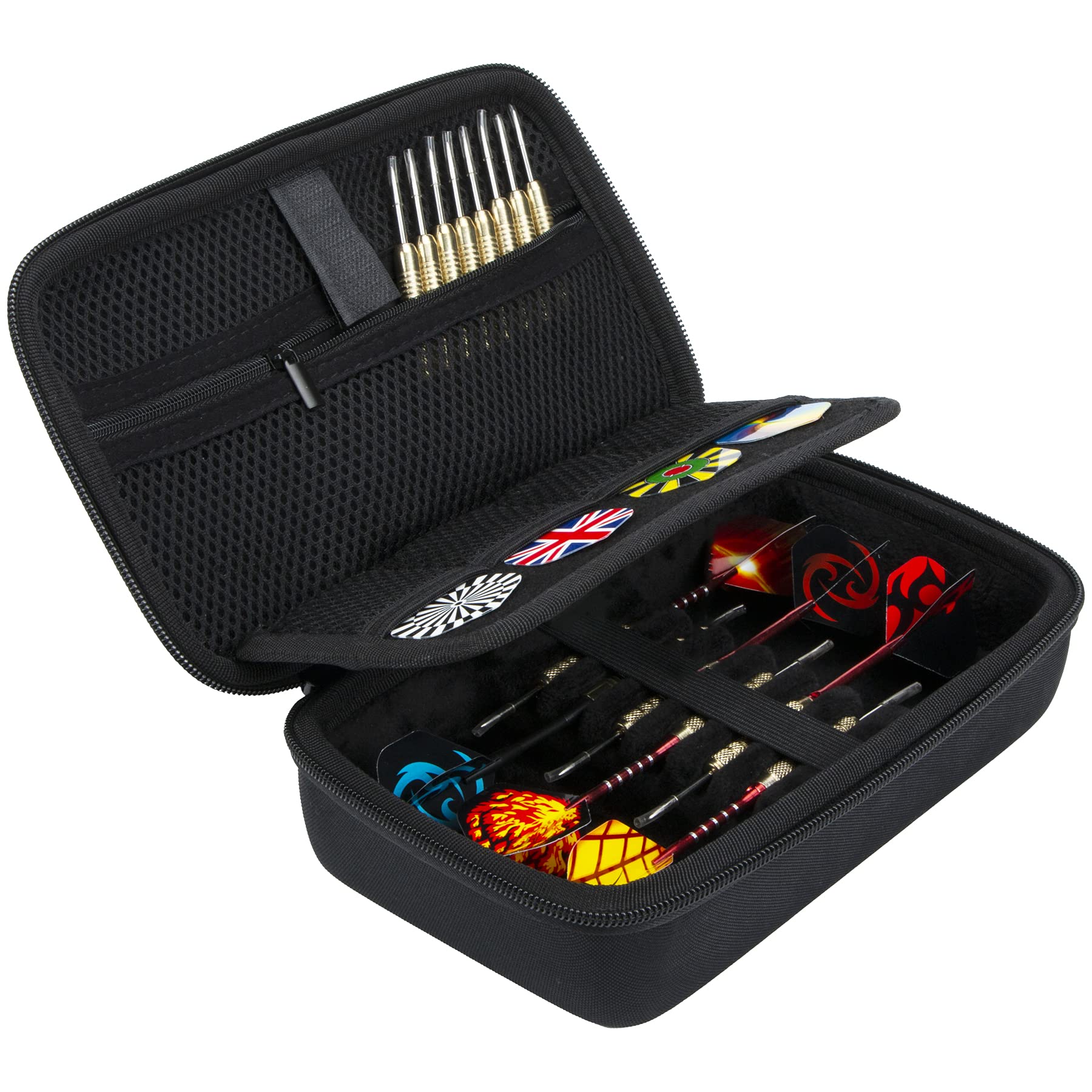 Aenllosi Hard Carrying Case Replacement for 6 Steel Tip or Soft Tip Darts,Dart Carrying Storage Holder Fits for Dart Tips, Shafts and Flights