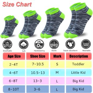 Tsmollyu boy socks 15 Pairs Kids' Low Cut Socks Half Cushion Sport Ankle Athletic Socks for Boys Girls Size Age 2-8 Years(6-8 Years)