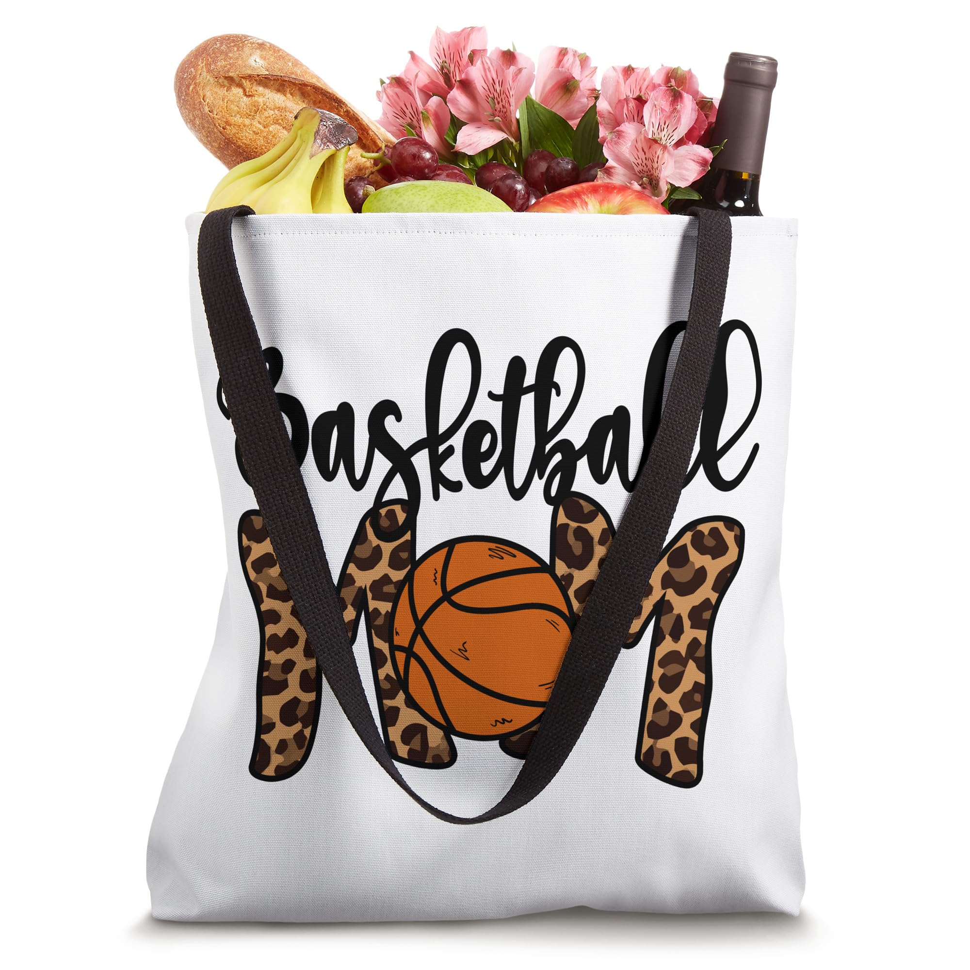 Basketball Mom Leopard Basketball Mama, Mothers Day Mom Tote Bag