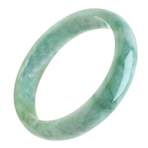 zimlove natural jade bangle bracelet for women classcial retro chinese style green hand jade bracelets with gift box (green 58mm)