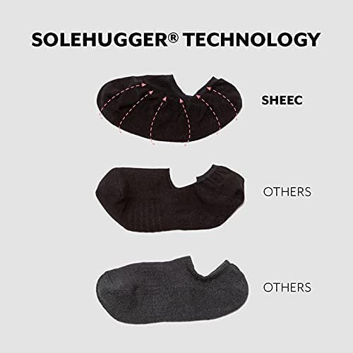 Boys NON-SLIP NO SHOW REINFORCED Seamless TOE Active SoleHugger Loafer Sock - High-cut Black XSMALL 6 pairs