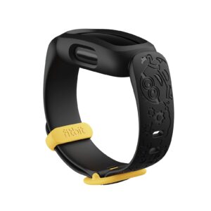 fitbit ace 3 minions band, mischief black, one size