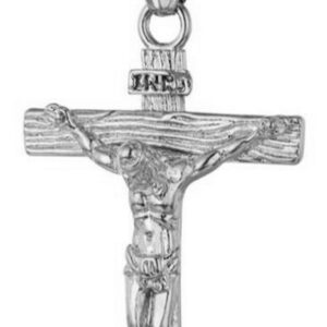 JTTBIGV Stainless Steel Jesus Christ INRI Crucifix Cross Pendant Necklace 30inch Long Chain