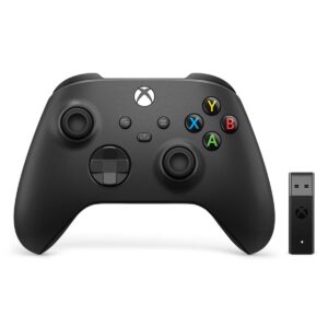 microsoft xbox wireless controller + wireless adapter for windows 10 - xbox (renewed)