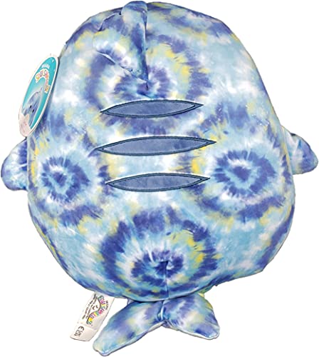 SQUISHMALLOW KellyToys - 12 Inch (30cm) - Luther The Blue Tie Dye Shark - Super Soft Plush Toy Animal Pillow Pal