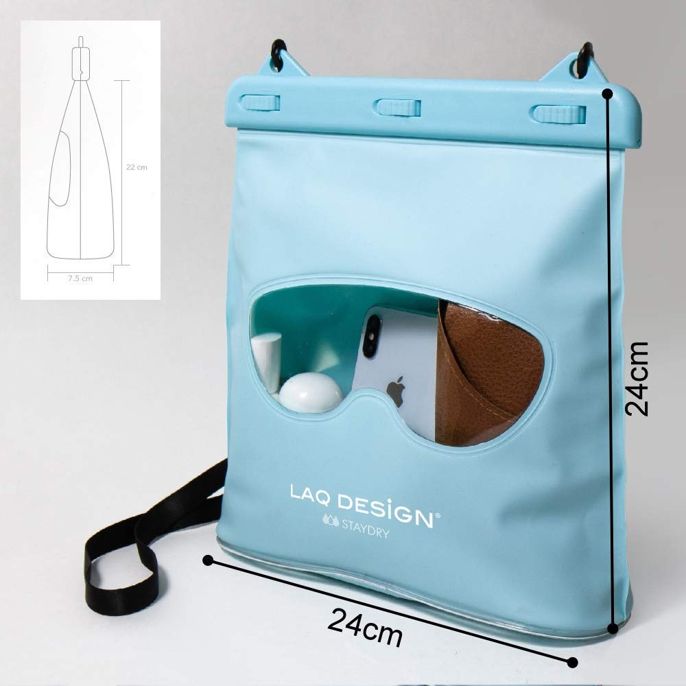 LAQ DESiGN Perspective Waterproof Storage Bag & Double Sided Perspective Dry Bag with Screen Touchable Inter Pocket