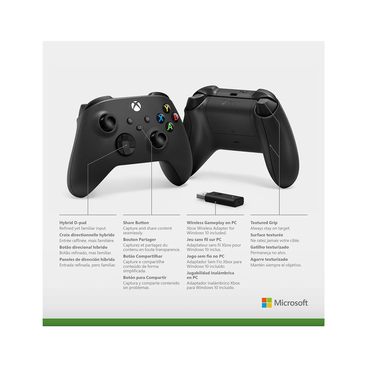 Microsoft Xbox Wireless Controller + Wireless Adapter for Windows 10 - Xbox (Renewed)