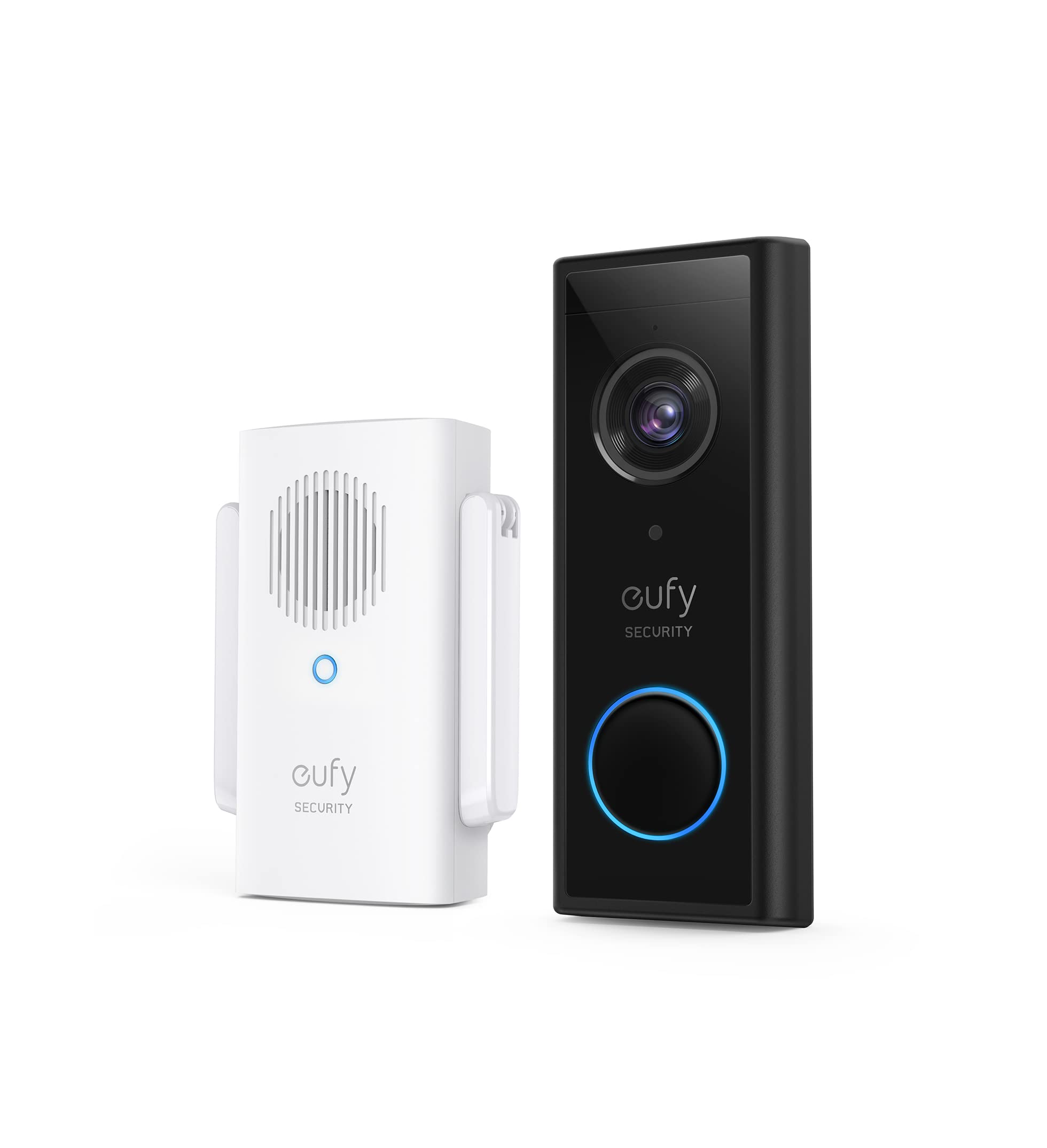 eufy Security, Video Doorbell 2K (Battery-Powered) with Chime, 2K HD, No Monthly Fee, On-Device AI for Human Detection, 2-Way Audio, 16GB Local Storage, Simple Self-Installation