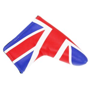 seacloud uk flag blade putter cover pu leather protector for putter head cover with v-closure