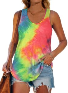 tank tops for women =summer plus size workout tops for women tie dye 3x