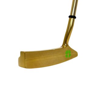 Lucky Golf Gold Putter Material: 431 Stainless Steel Casting: Loft: 3.5 Degrees - Lie: 72 Degrees - Finished Weight: 385 Grams - Length: 35 inches