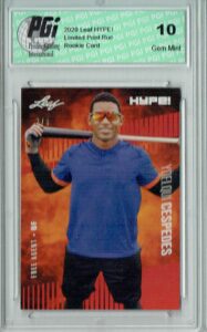 yoelqui cespedes 2020 leaf hype! #42 red sp, only 5 made rookie card pgi 10