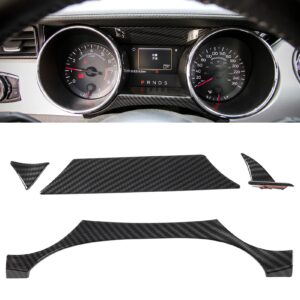 rt-tcz carbon fiber dashboard instrument panel trim frame cover interior accessories for ford mustang 2015-2018