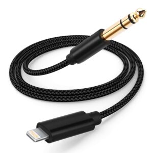 wltasuy [mfi certified 3.3ft lighting to 1/4 trs audio stereo cable, 6.35mm 1/4 male aux audio cord compatible with ipad, iphone 13 pro for amplifier, mixer, home theater, speaker ect