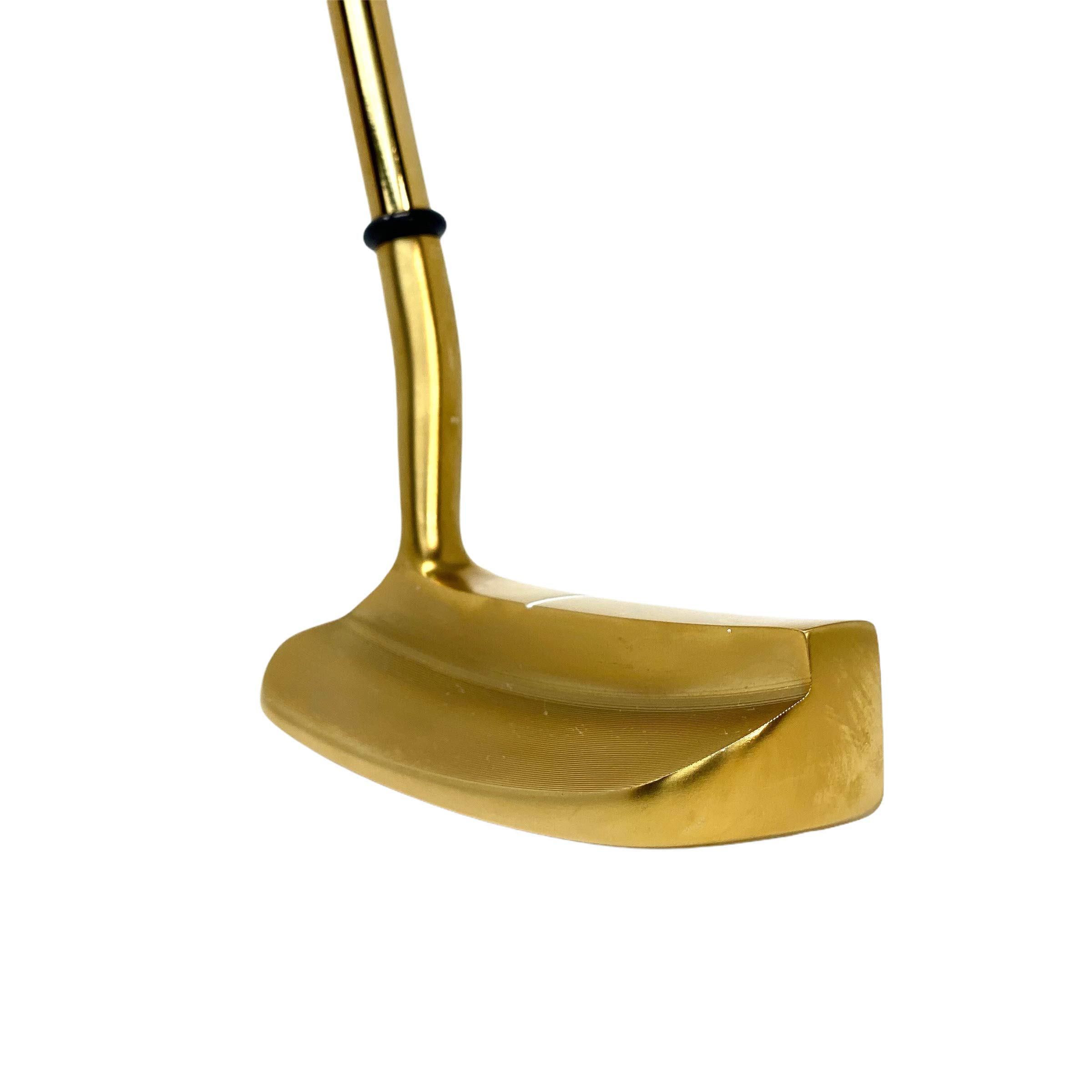 Lucky Golf Gold Putter Material: 431 Stainless Steel Casting: Loft: 3.5 Degrees - Lie: 72 Degrees - Finished Weight: 385 Grams - Length: 35 inches