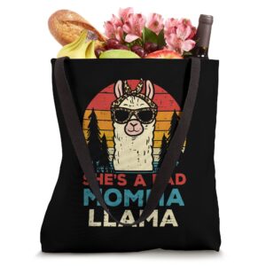 Bad Momma Llama Retro Alpaca Mothers Day Mom Mama Women Tote Bag