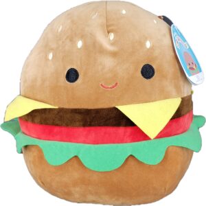 squishmallow kellytoys -12 inch (30cm) - carl the cheeseburger - super soft plush toy animal pillow