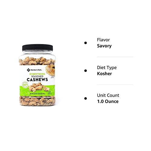 Member's Mark Everything Seasoned Cashews, 22 Oz